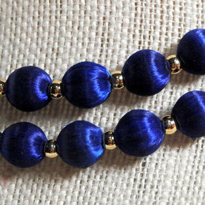 Jewelry | Silk Thread Wrapped Bead Gold Connectors Necklace | Poshmark
